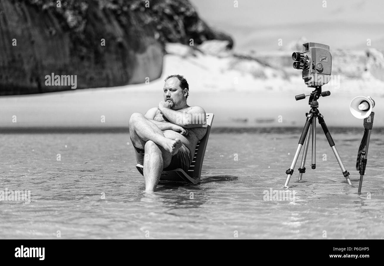 Crazy movie director Stock Photo - Alamy