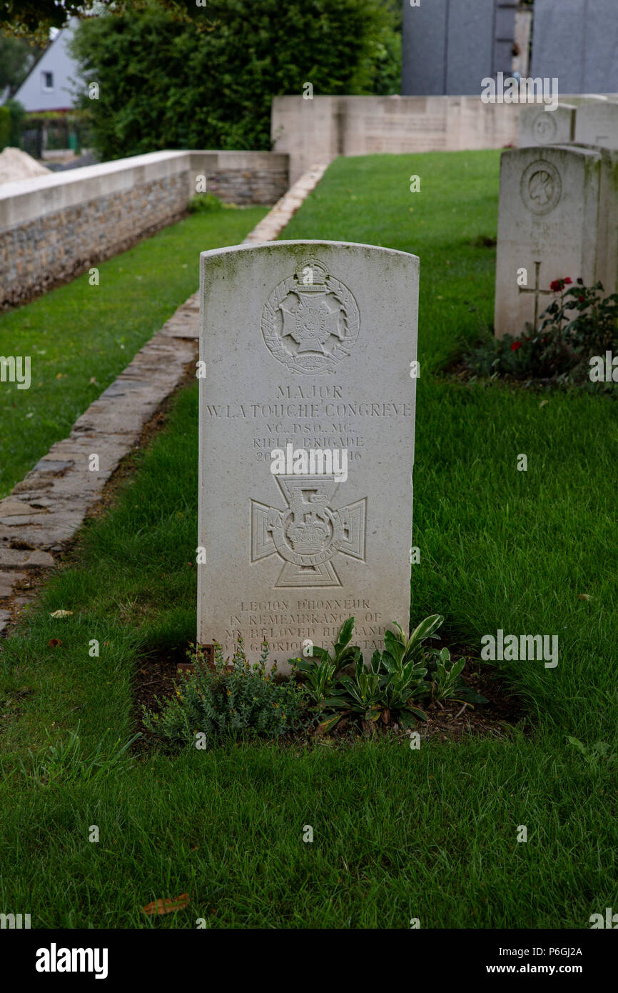 The grave of William La Touche "Billy" Congreve, VC, DSO, MC (12 March ...