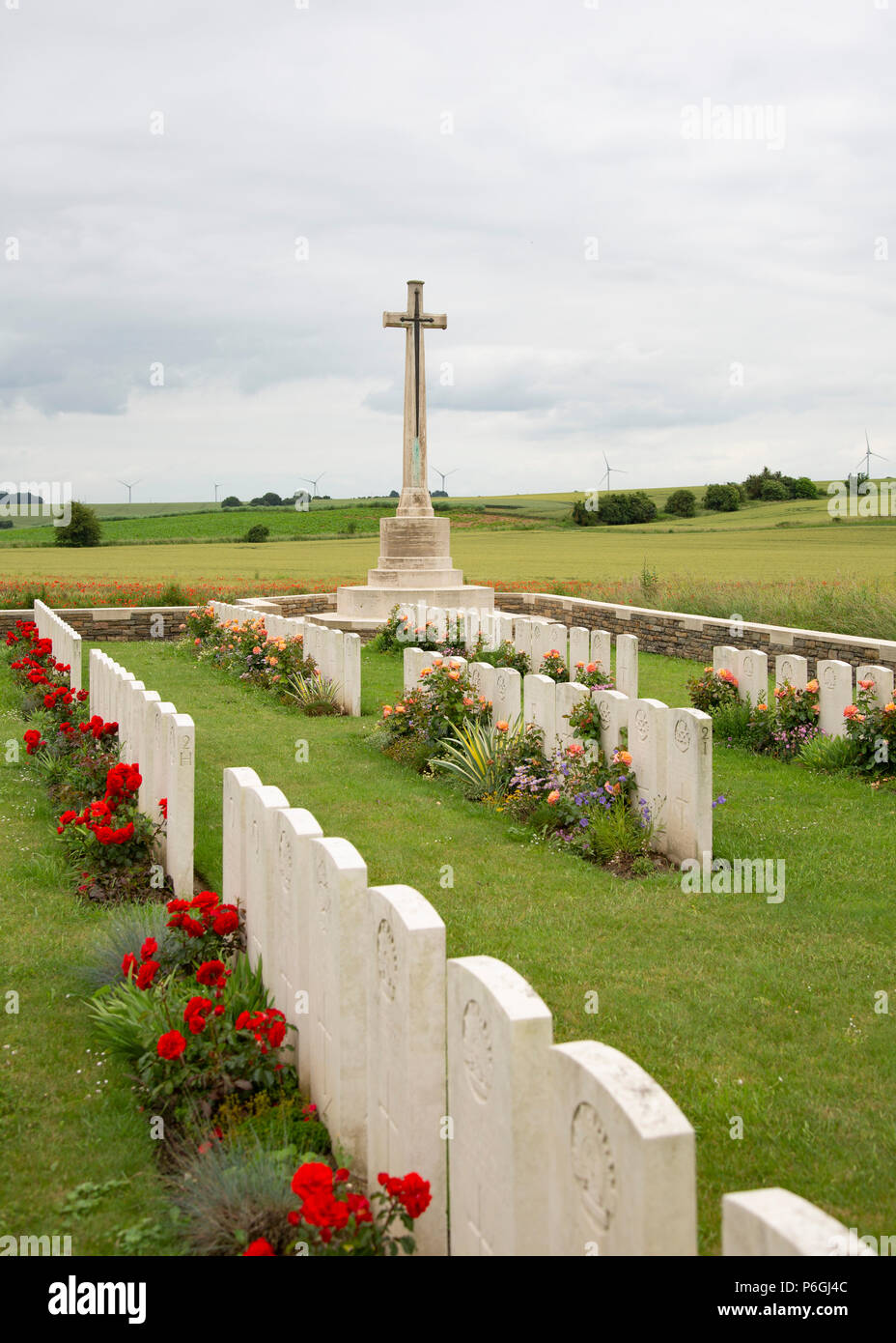 Bellicourt CWGC Cemetery of the Great War Stock Photo - Alamy