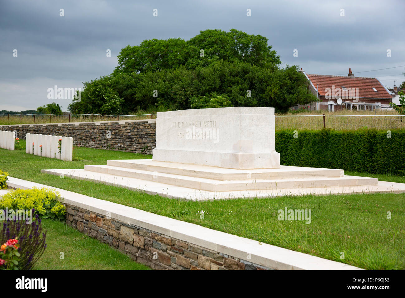 Bellicourt CWGC Cemetery of the Great War Stock Photo - Alamy