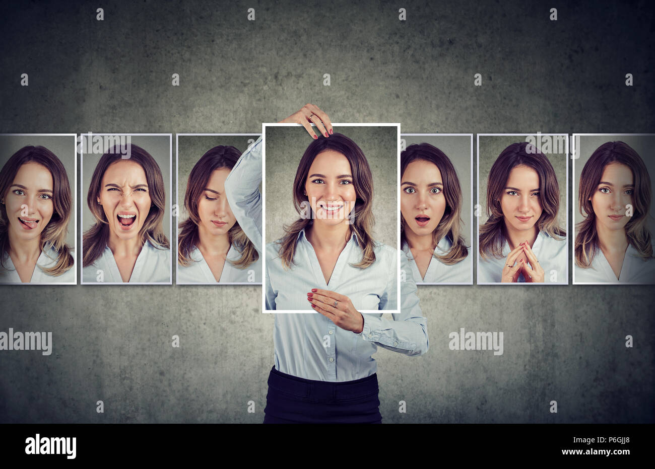 Expressing different emotions collage hi-res stock photography and ...