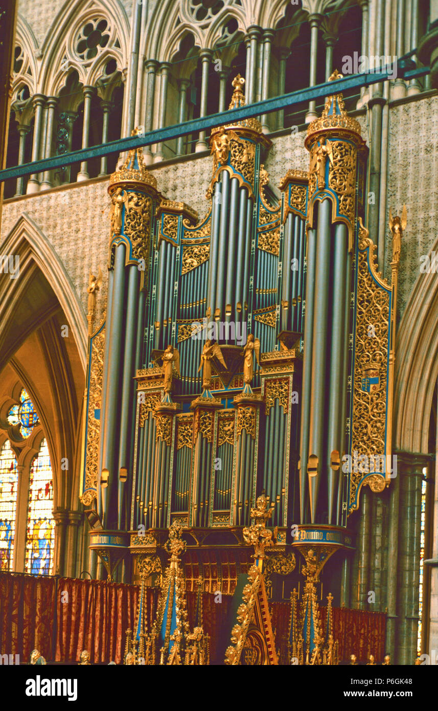Organ case,Westminster Abbey,London,England Stock Photo - Alamy