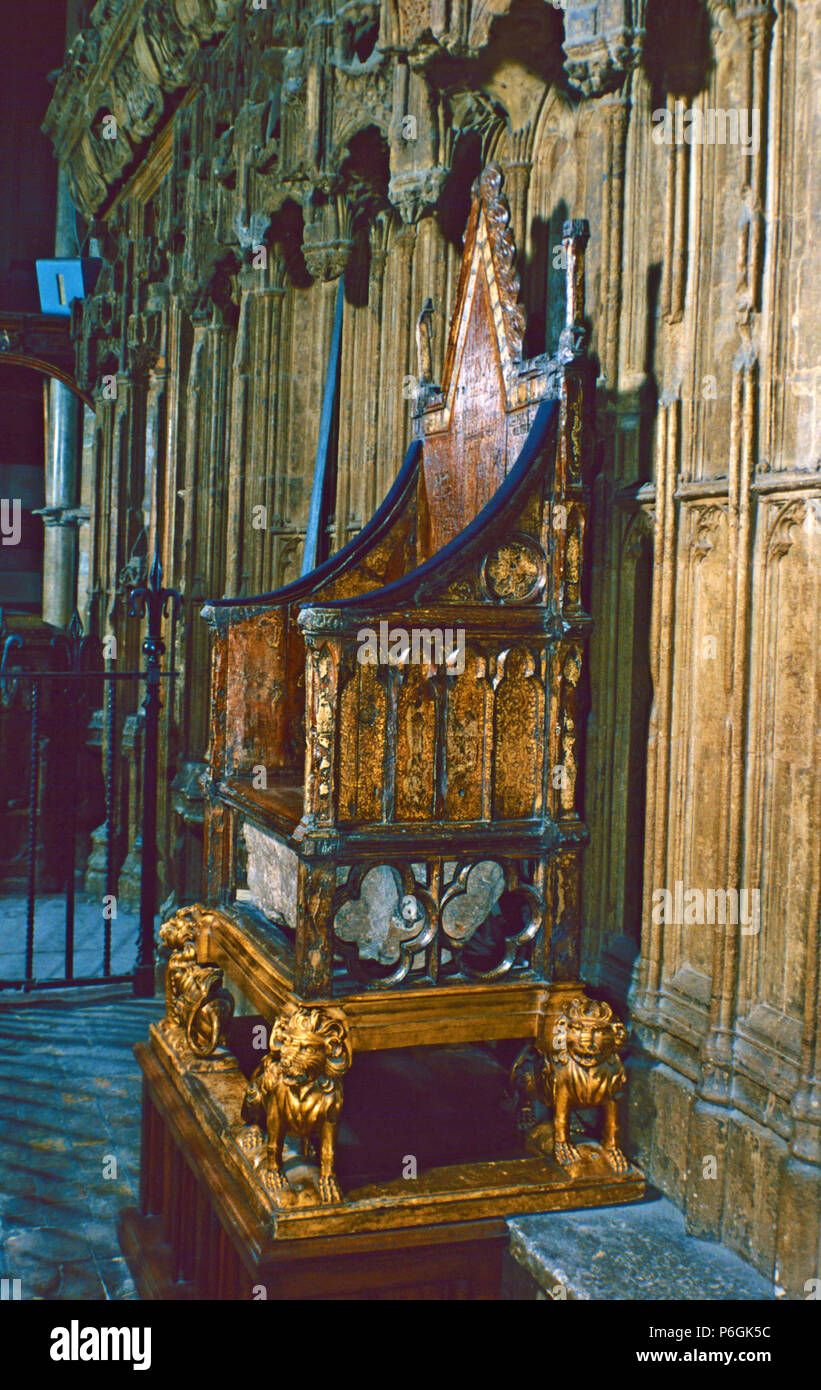 Coronation Chair,Westminster Abbey,London,England Stock Photo - Alamy
