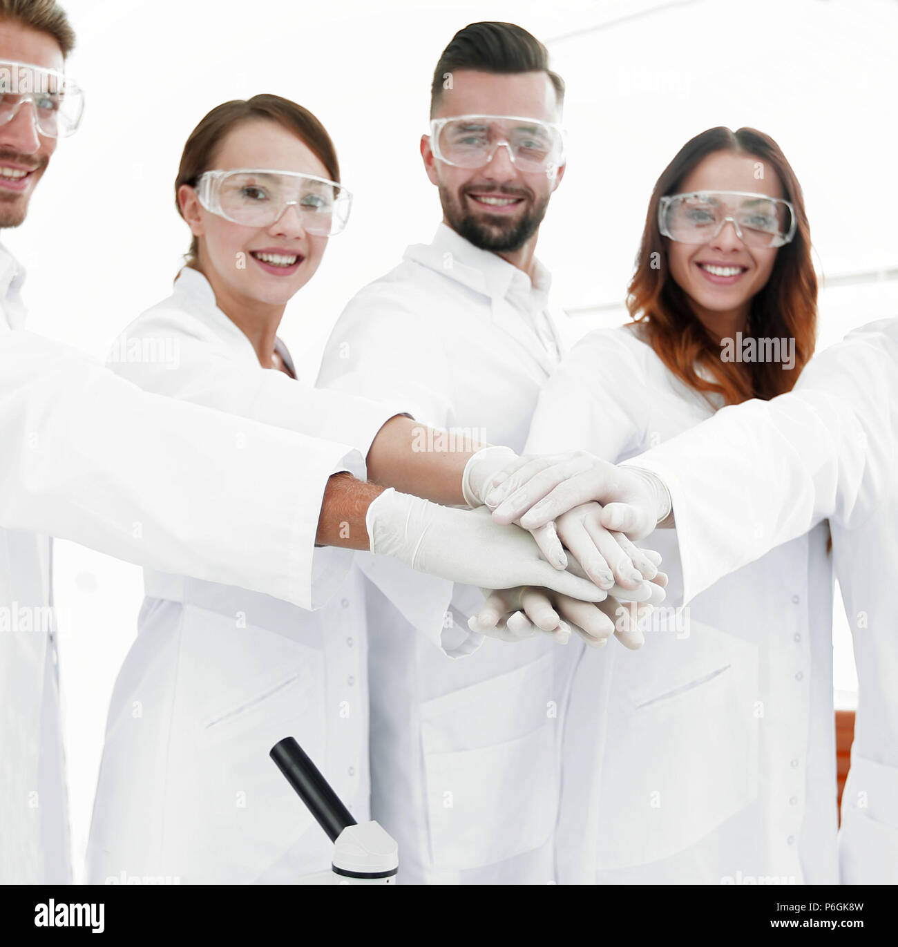 creative team of young scientists Stock Photo - Alamy