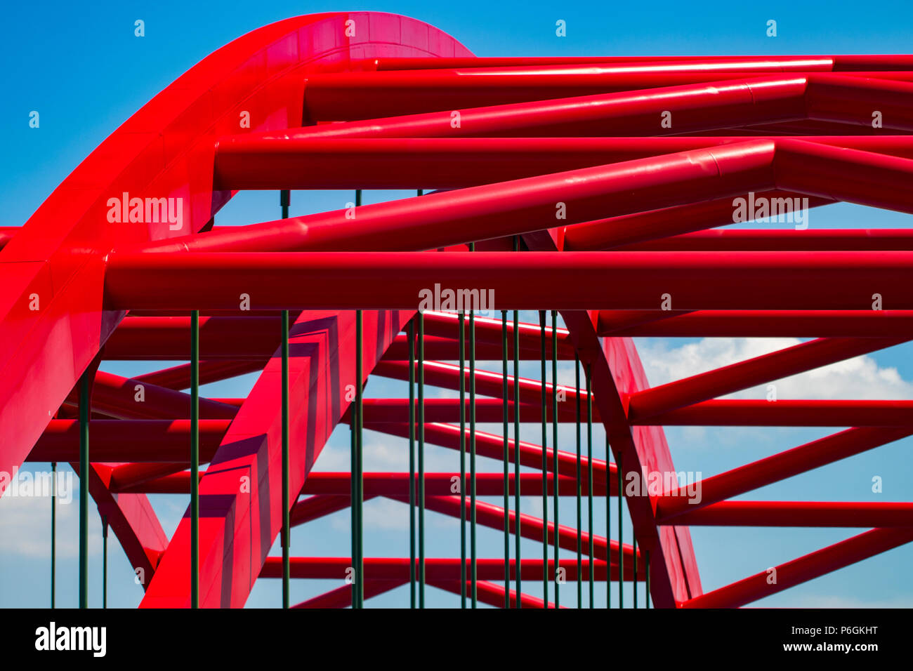 Highway interchange with bridge and sun on the background Stock Photo ...