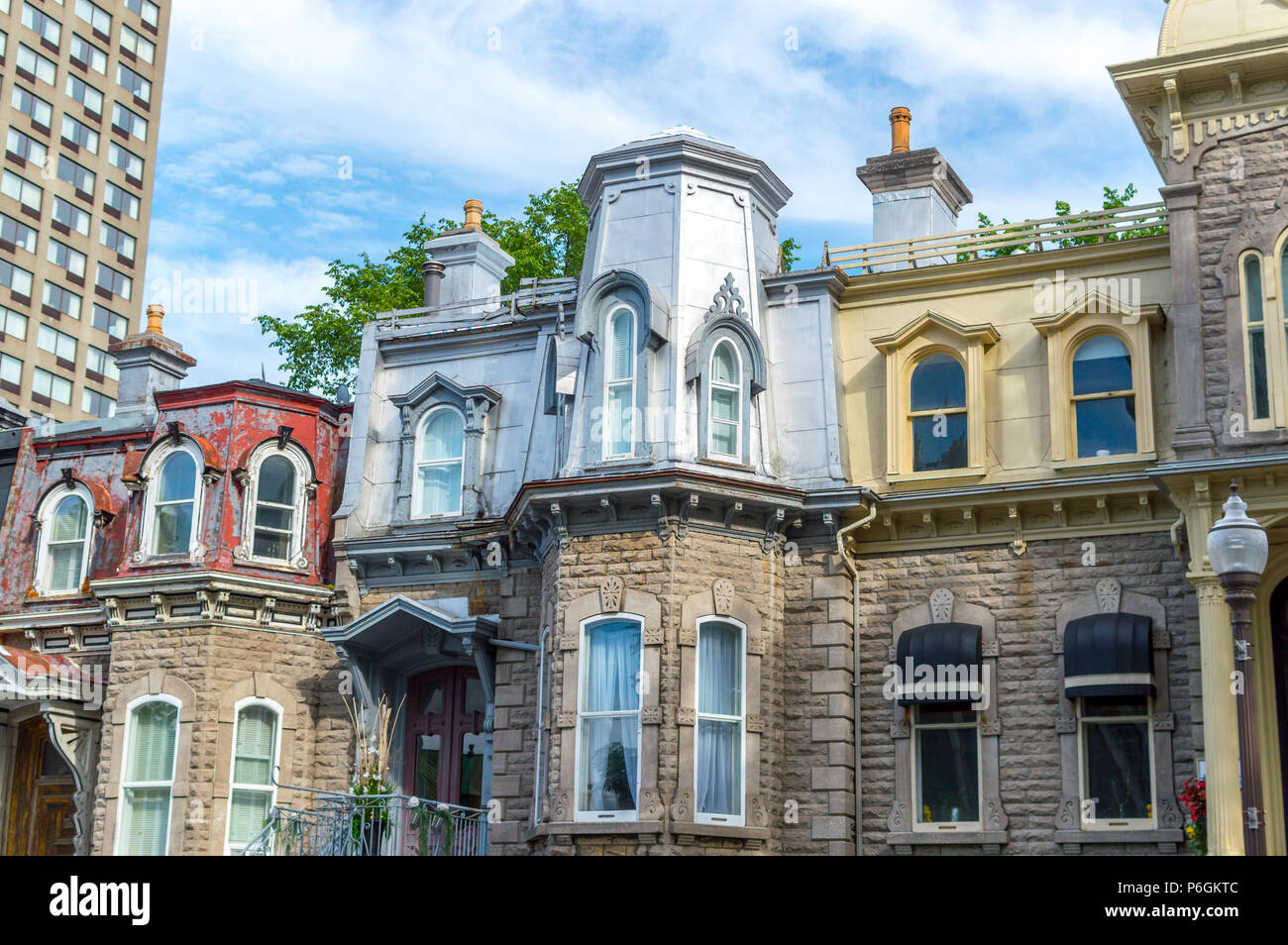 Old buildings in Quebec city downtown, Canada Stock Photo - Alamy