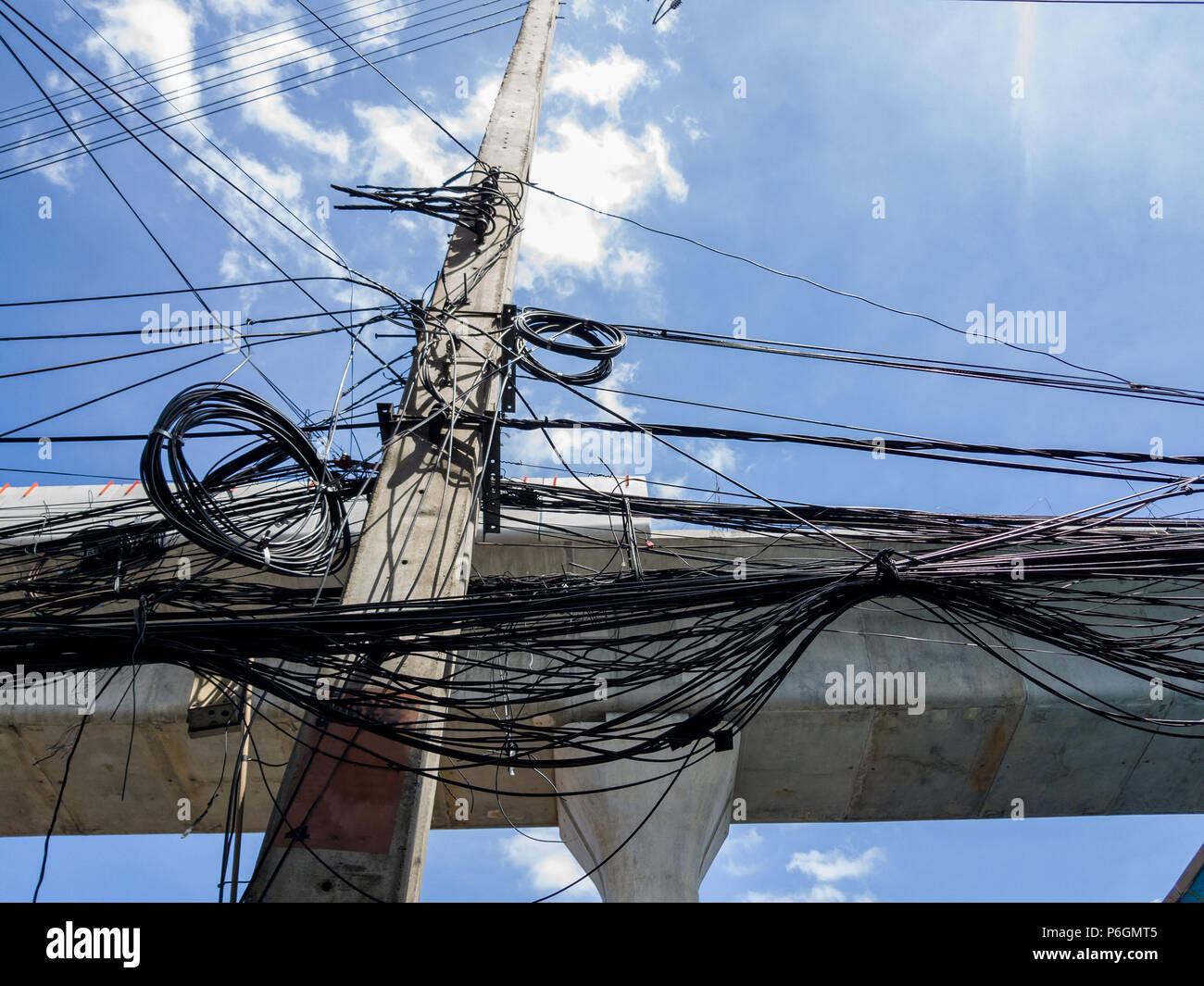 Electricity Cables Thailand Stock Photos & Electricity Cables Thailand ...