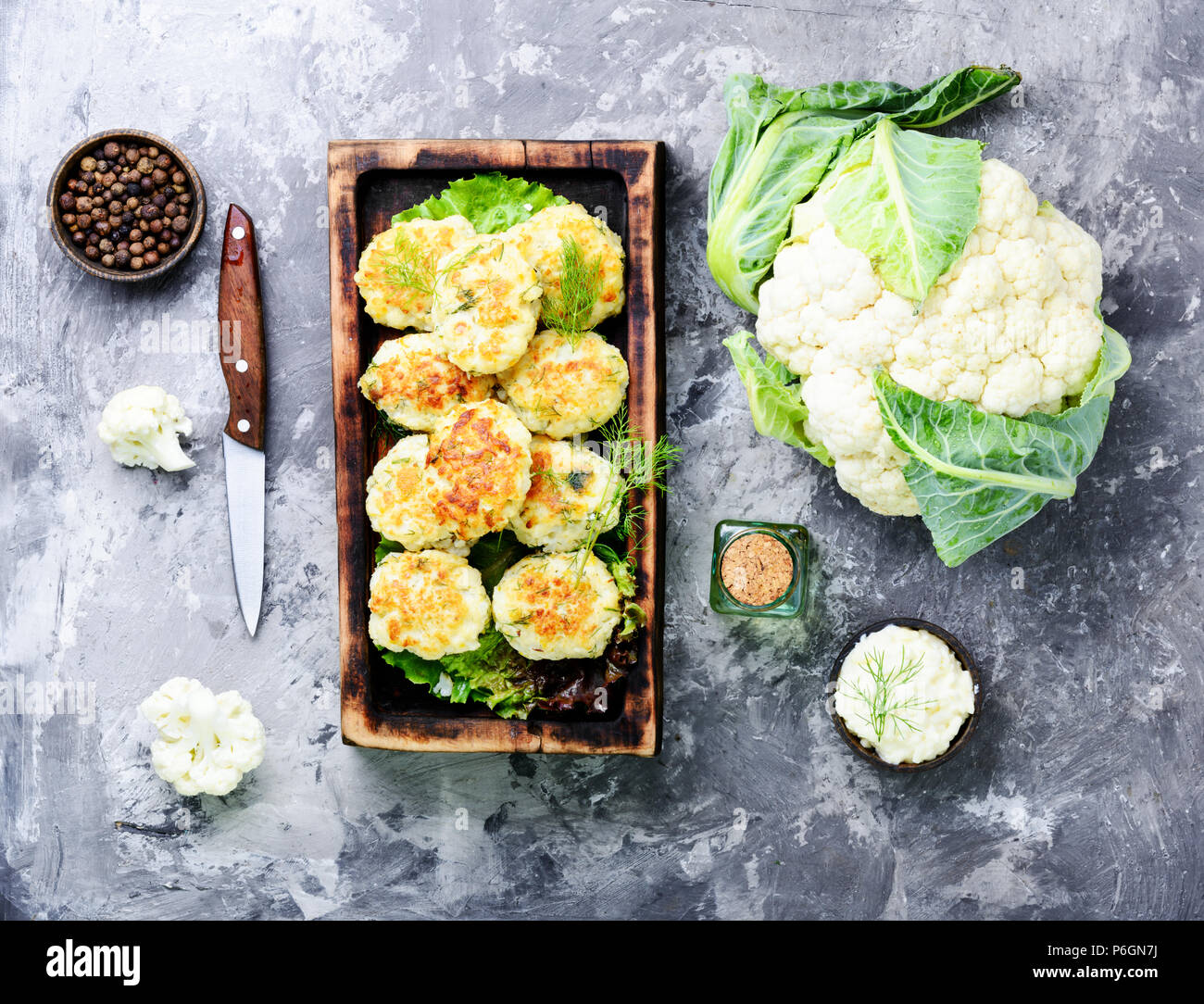 Healthy fried vegetable rissole with cabbage.Vegetarian rissole Stock ...
