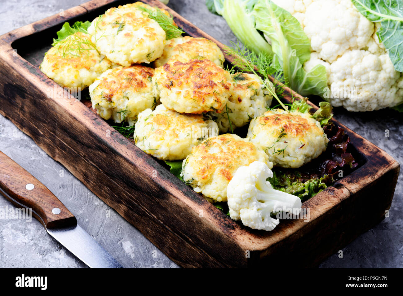 Healthy fried vegetable rissole with cabbage.Vegetarian rissole Stock ...