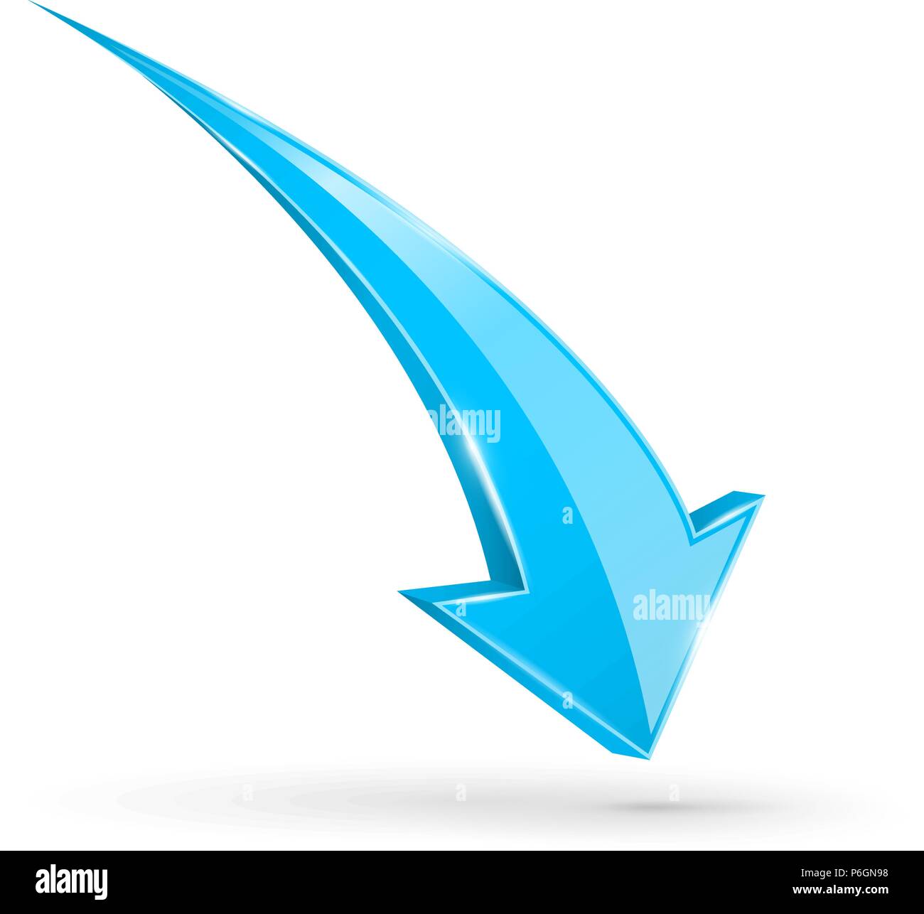 Blue Arrow Pointing Down