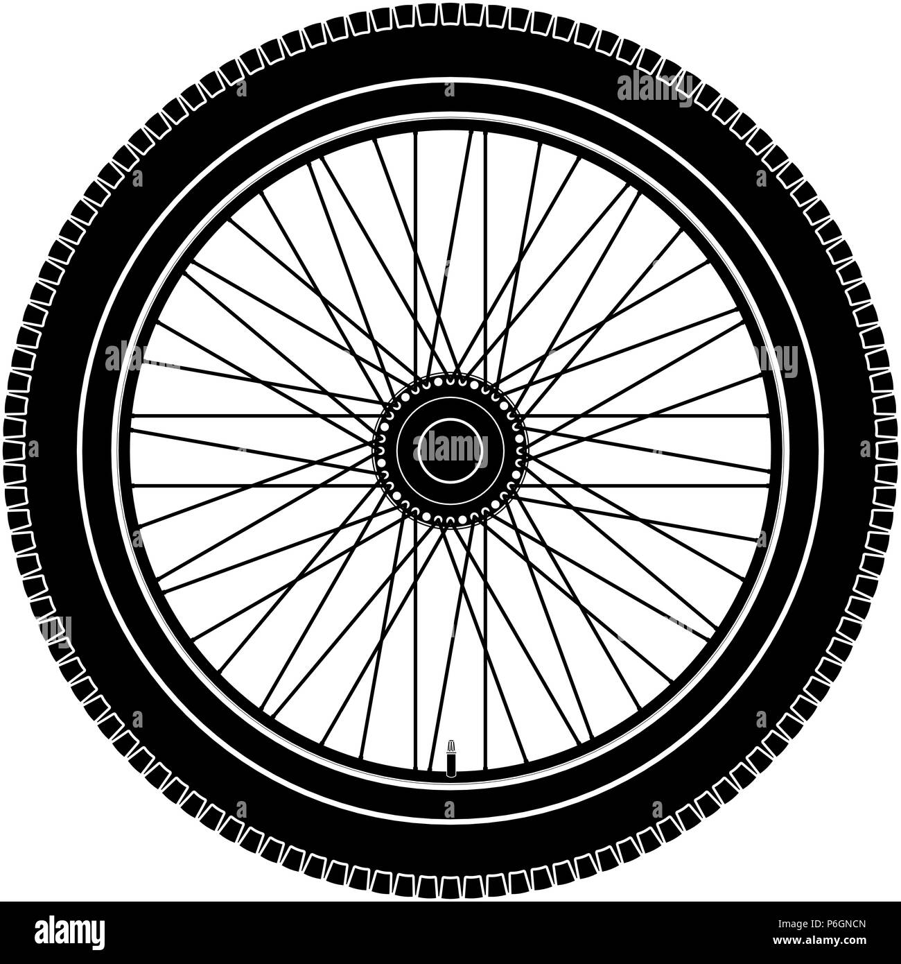 Wheel. Black icon Stock Vector Image & Art - Alamy