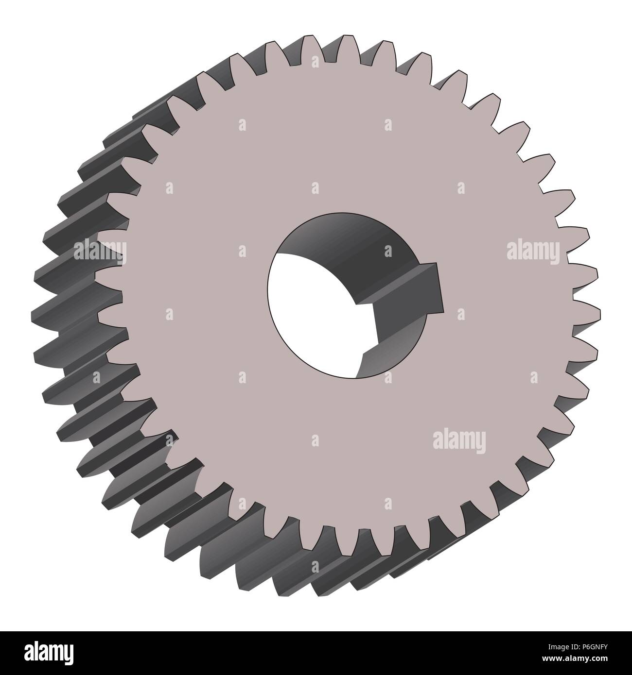 Metal gear wheel. 3d vector on white backgrounds Stock Vector Image ...