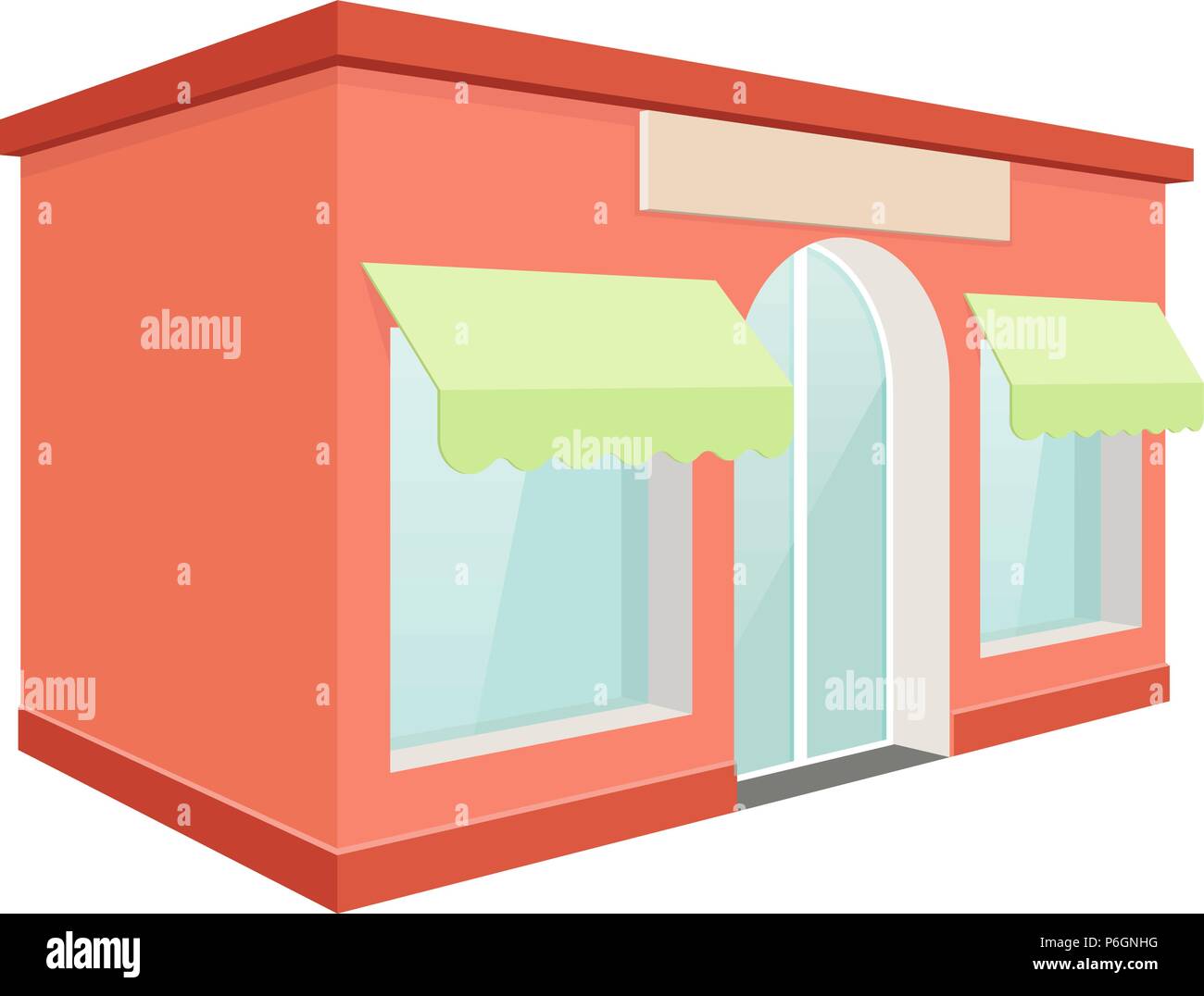 Store front. Red building Stock Vector Image & Art - Alamy