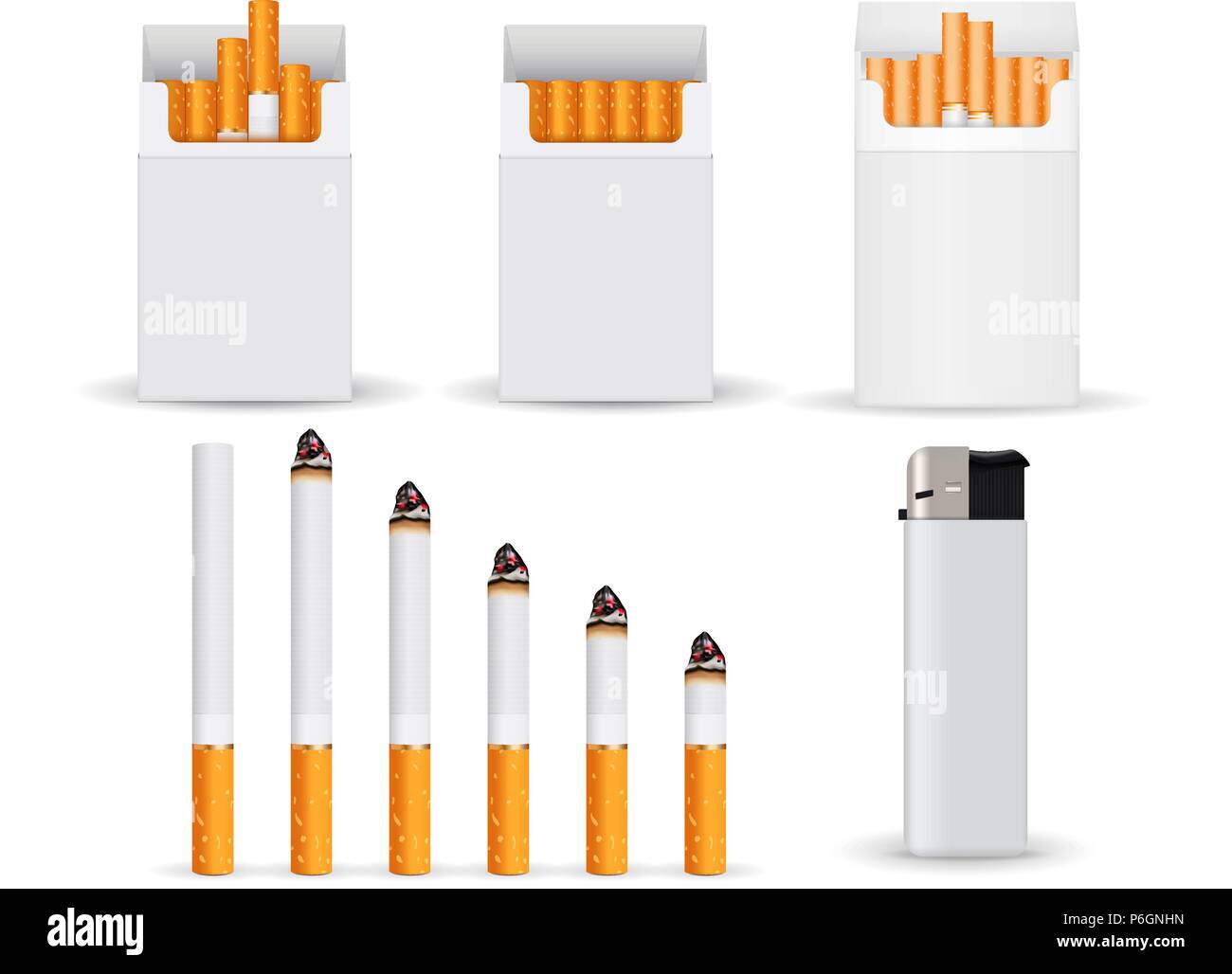 Cigarettes. Vector 3d illustration Stock Vector Image & Art - Alamy