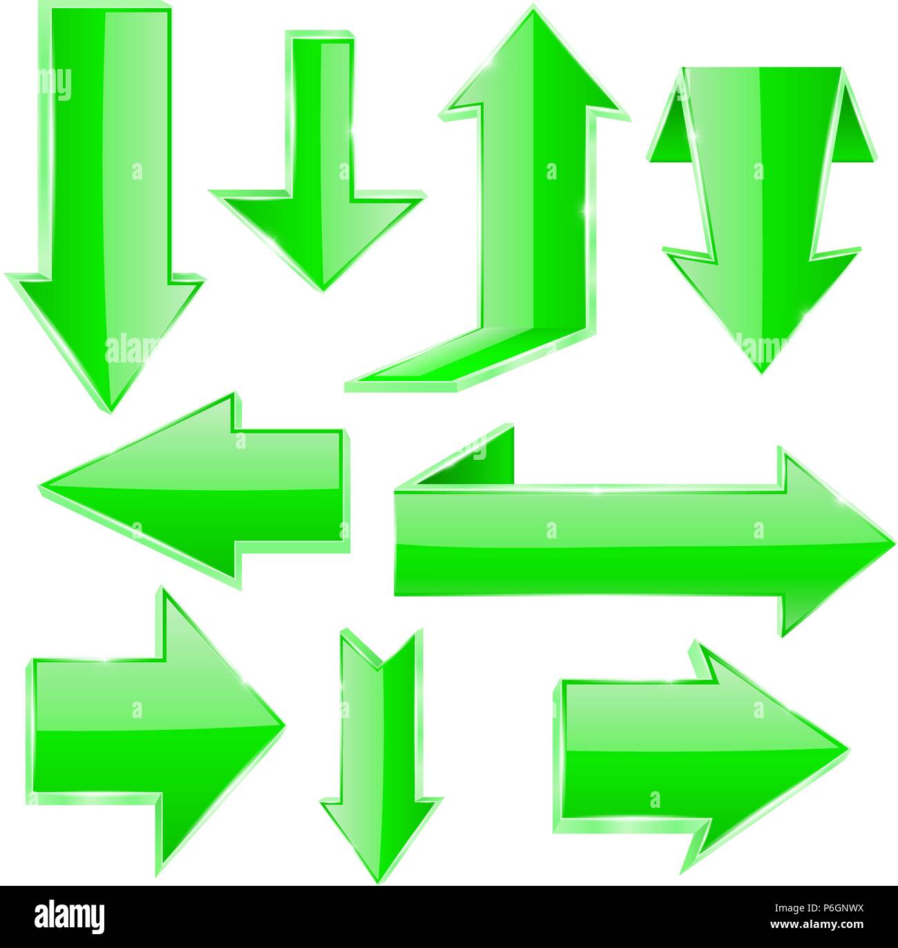 Downwards Arrow Stock Vector Images - Alamy