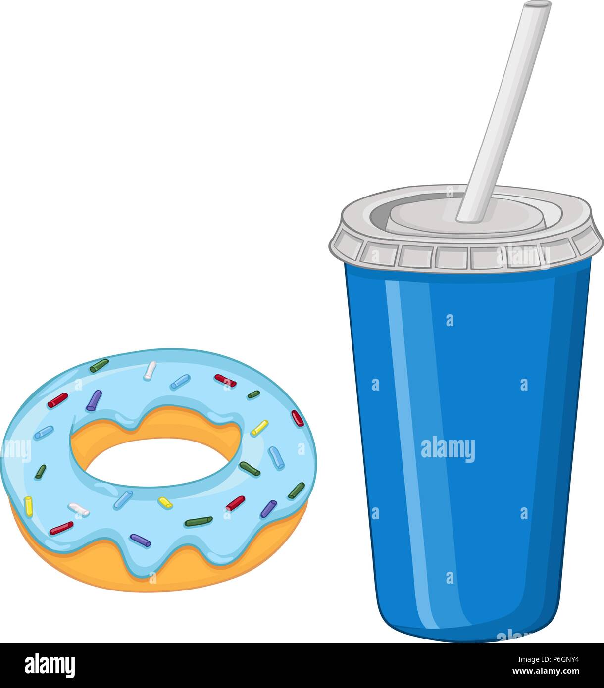 Donut in white frosting Stock Vector Images - Alamy