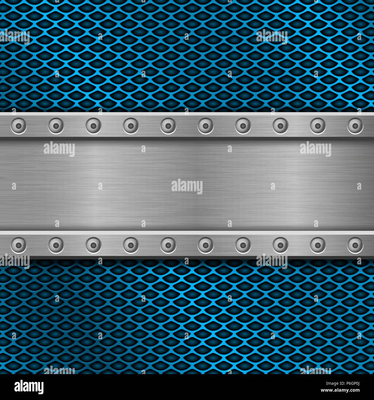 Blue metal wall texture Stock Vector Images - Alamy