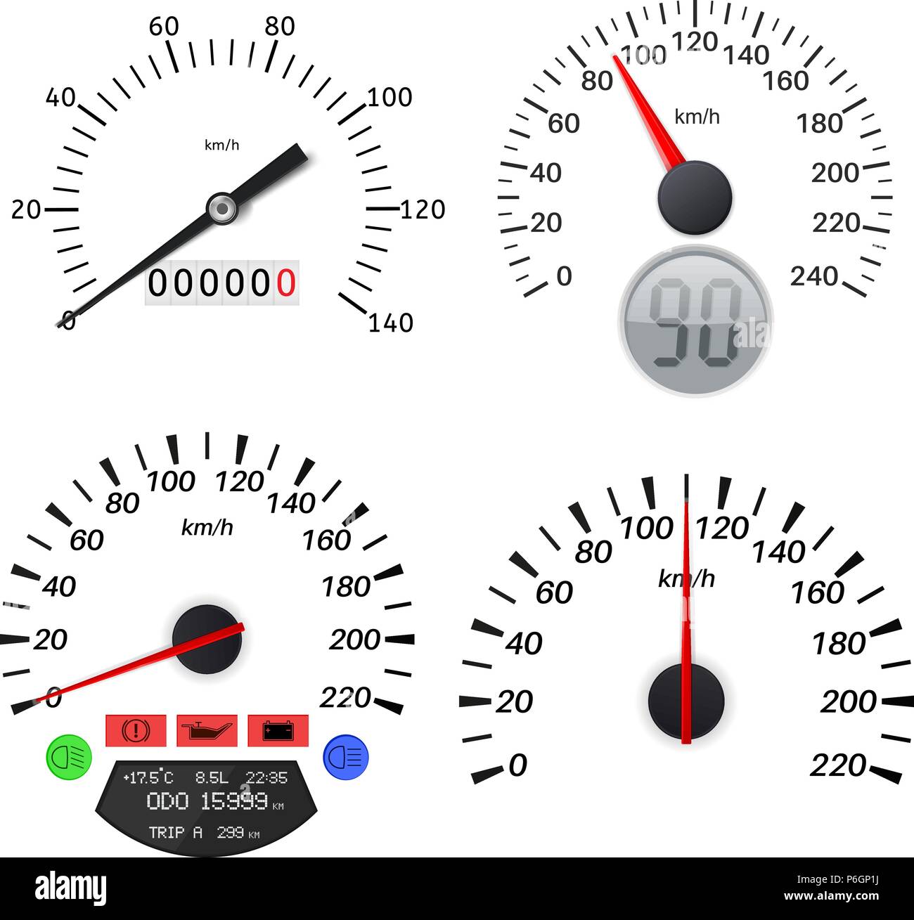 Speedometer transport transportation Cut Out Stock Images & Pictures ...