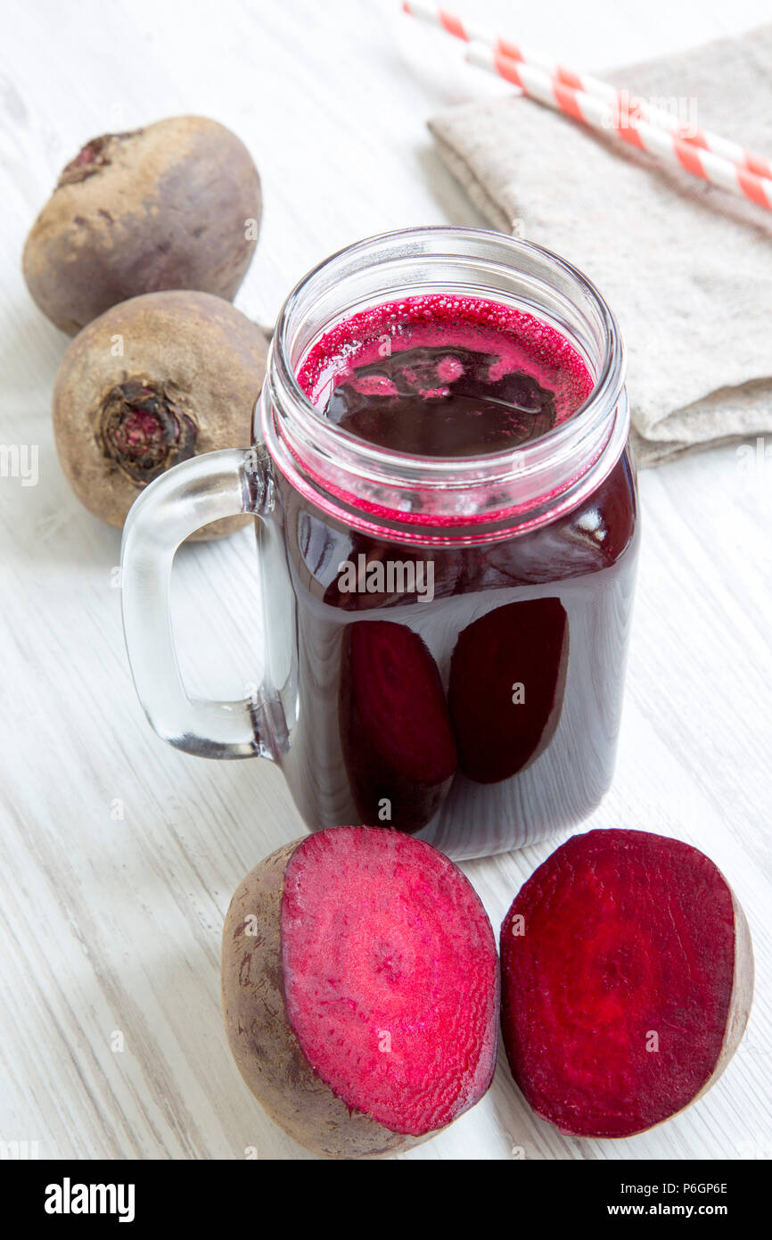 Beetroot juice in glass hi-res stock photography and images - Alamy
