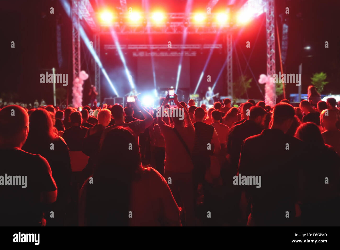 Crowd of people in a concert Stock Photo - Alamy