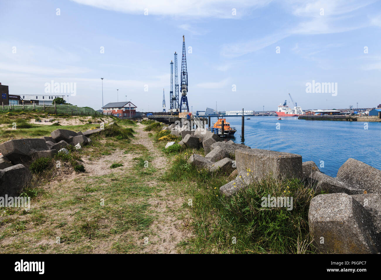 The docks and Lifeboat Station at Hartlepool,England,UK Stock Photo - Alamy