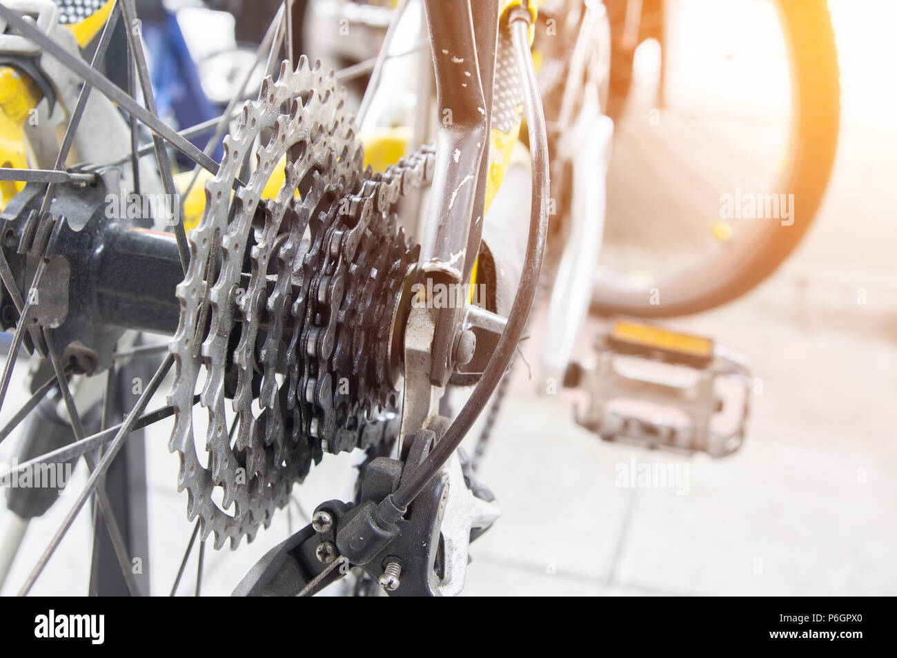 Bike under repair hi-res stock photography and images - Alamy