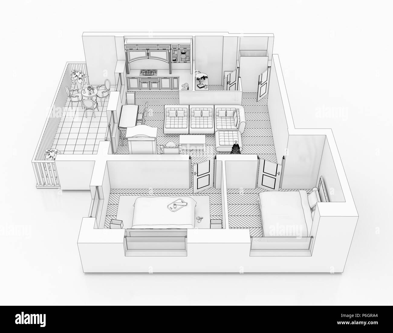 Mock up illustration dining Black and White Stock Photos & Images - Alamy