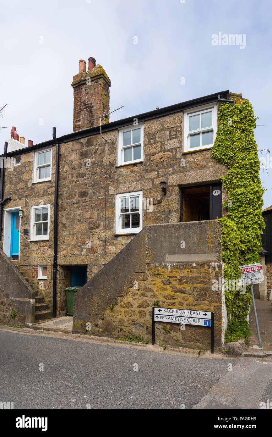 St. Ives, Cornwall, UK - 02 May, 2014: Streets of old town St Ives in ...