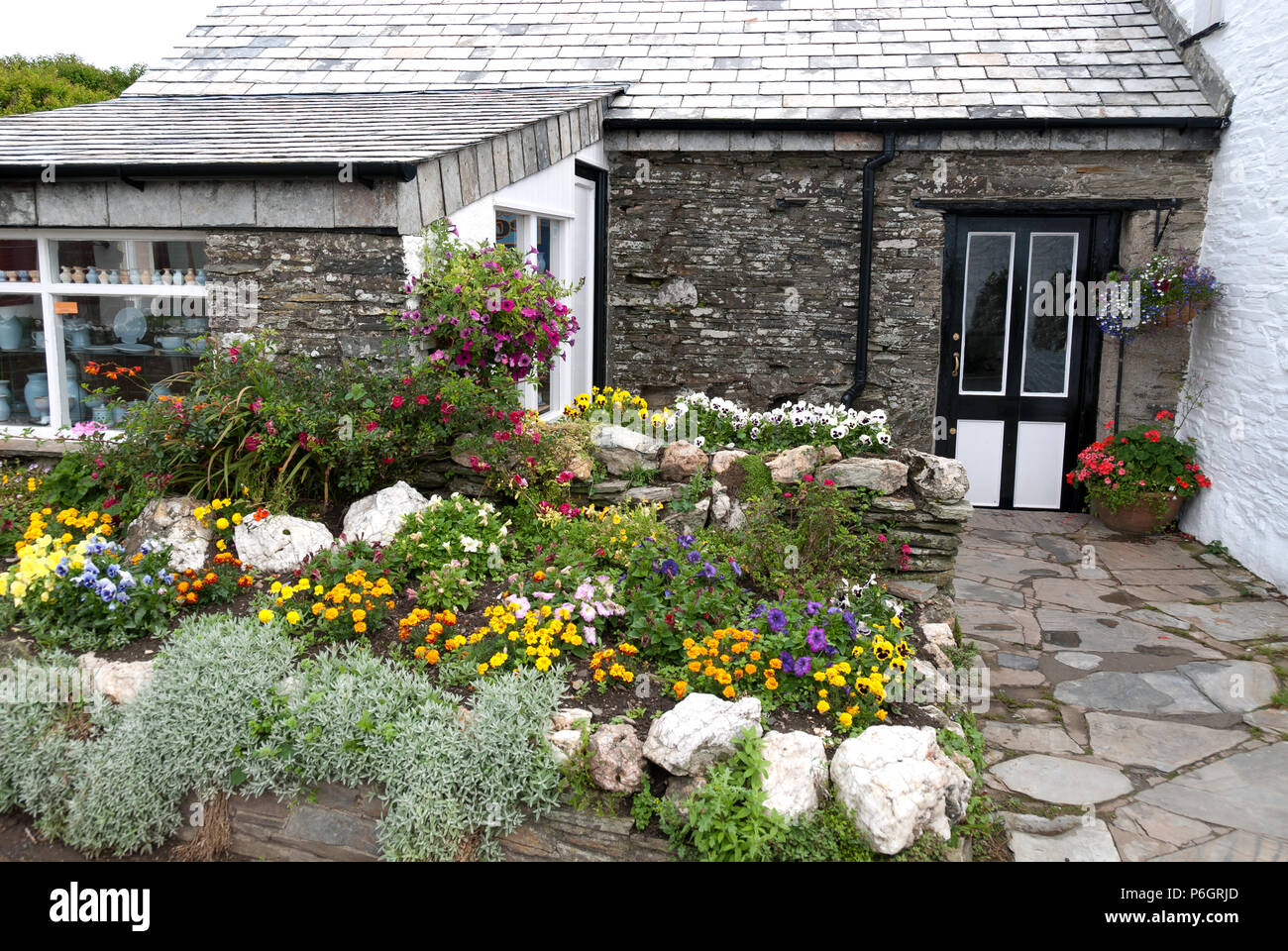 houses in the Tintagel village in Cornwall Stock Photo - Alamy