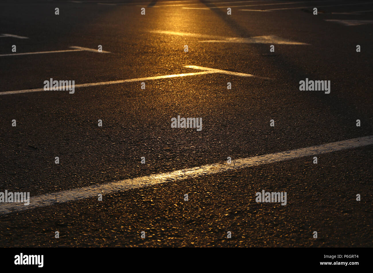 image of empty parking lot during sunset. asphalt background Stock ...
