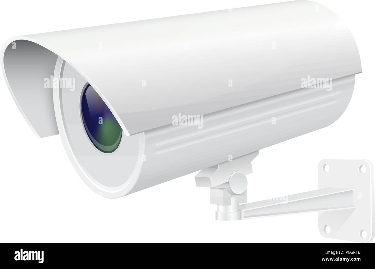 Security camera. White CCTV surveillance system Stock Vector Image ...