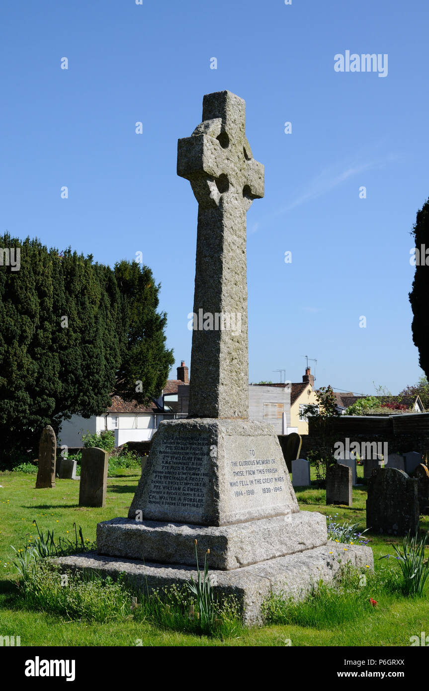 War Memorial, Cuddington, Buckinghamshire Stock Photo - Alamy