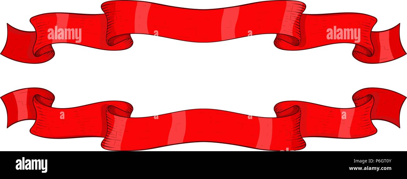 Red ribbon banners Stock Vector Image & Art - Alamy