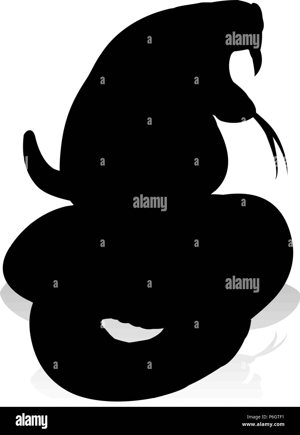 Coiled snake isolated Stock Vector Images - Alamy