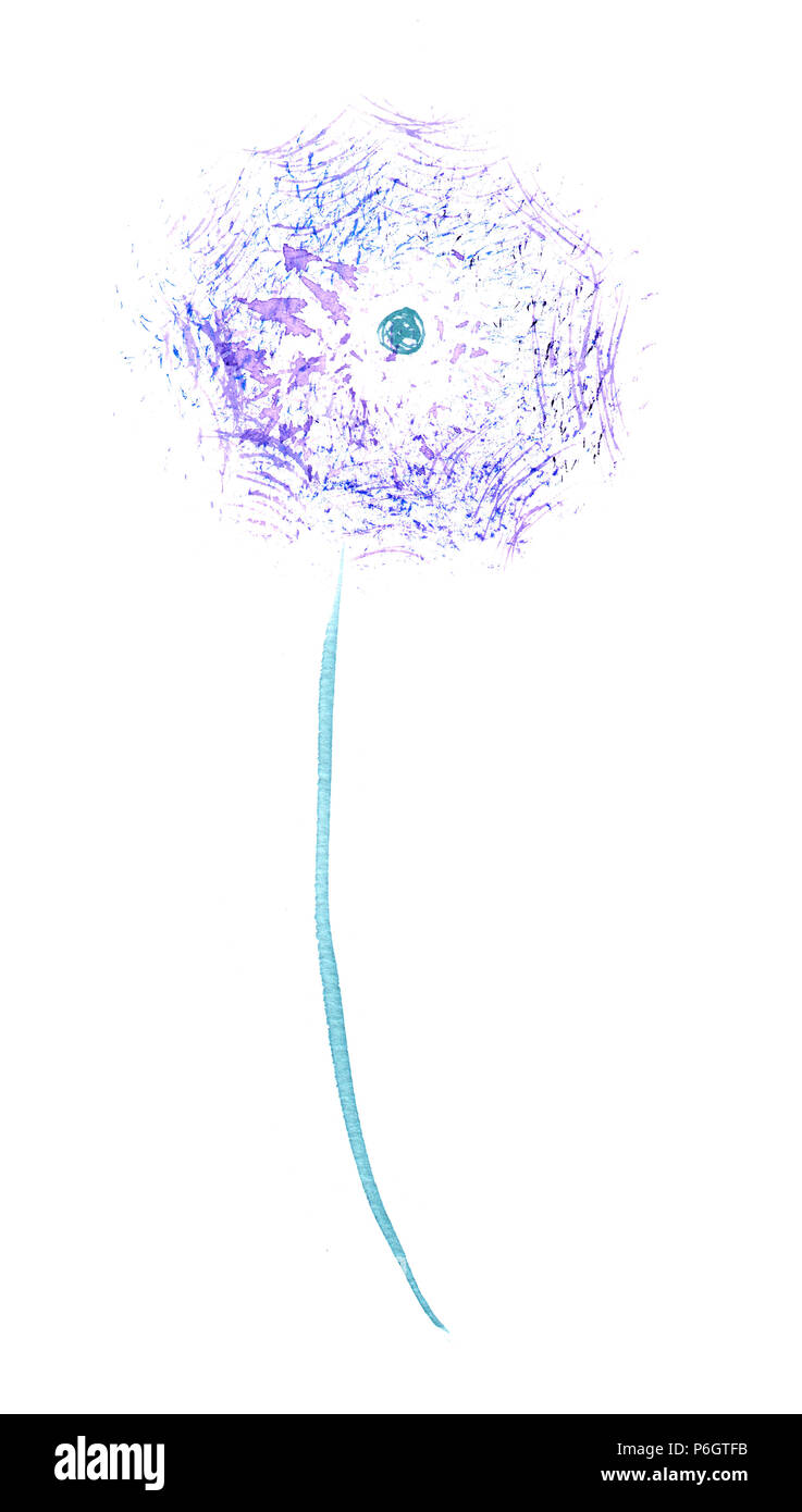 Dandelion watercolor Cut Out Stock Images & Pictures - Alamy