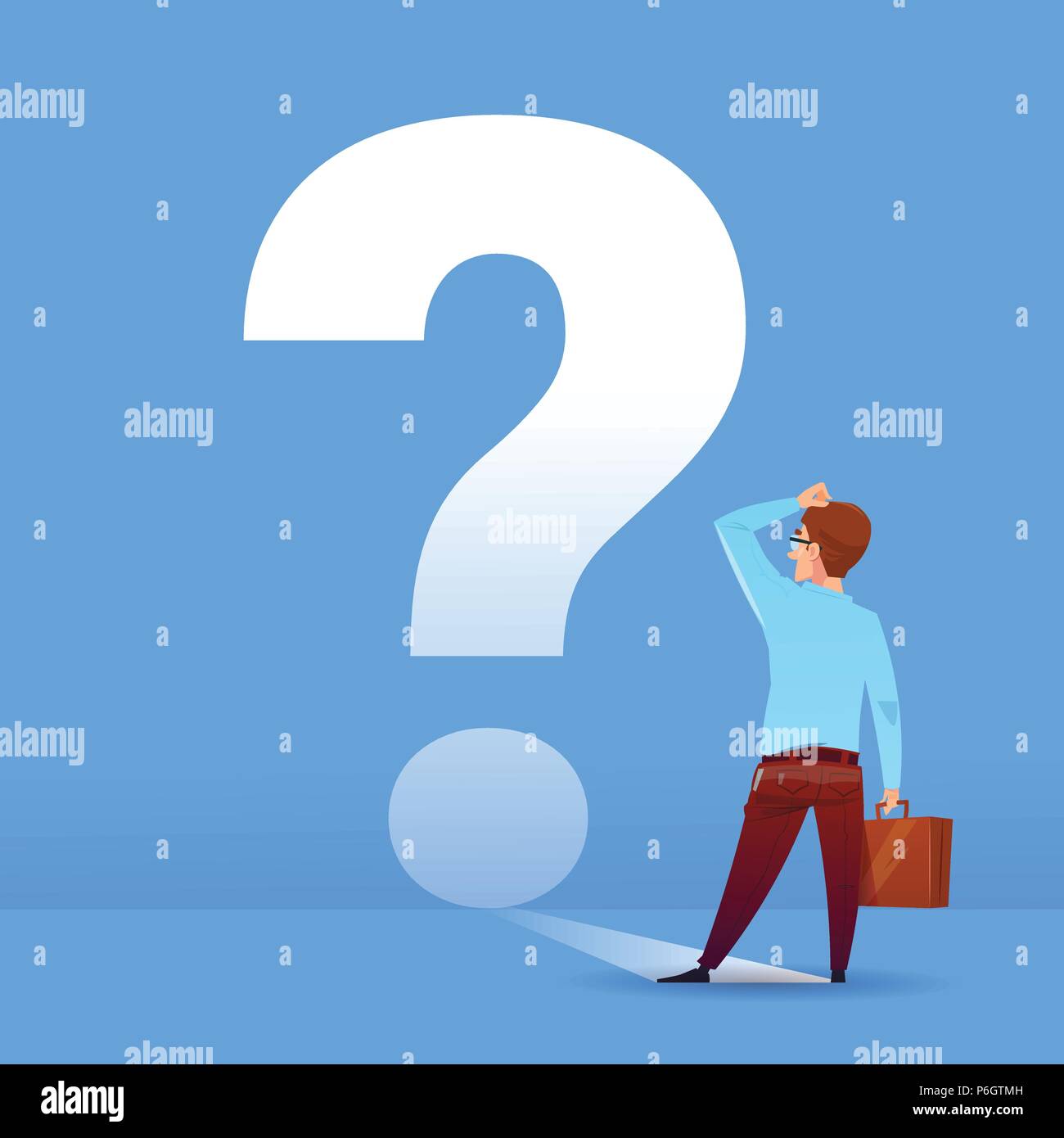 Thinking question mark Stock Vector Images - Alamy