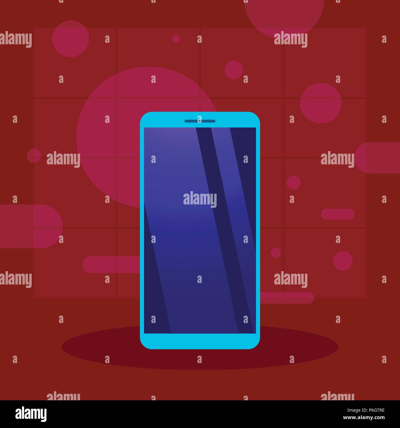 new model smartphone icon presentation design on red background flat ...