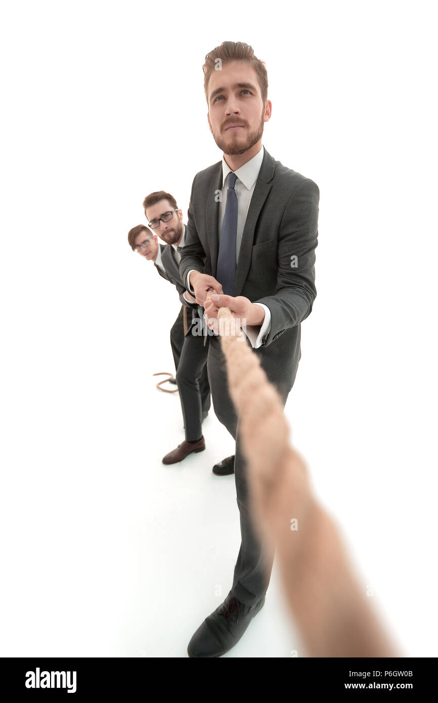 background image of a businessman rising up Stock Photo - Alamy