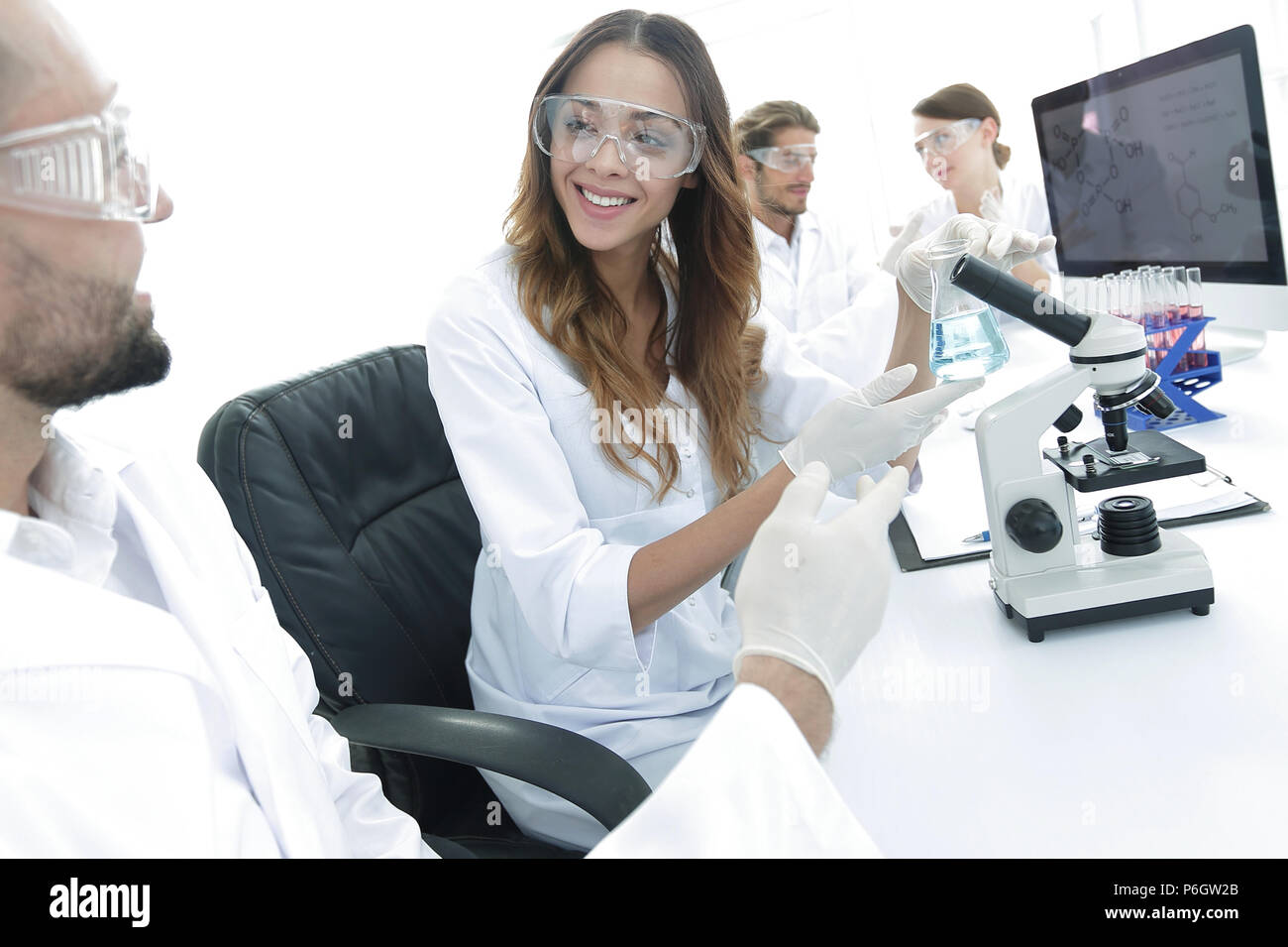 laboratory staff in the workplace Stock Photo - Alamy