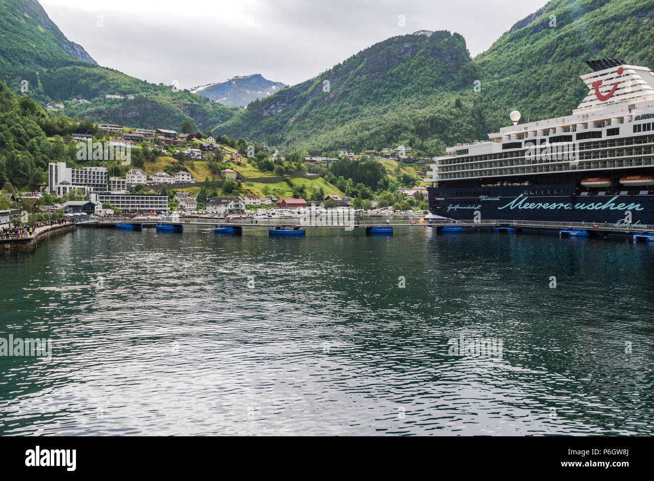 Norway geirangerfjord geiranger village hi-res stock photography and ...