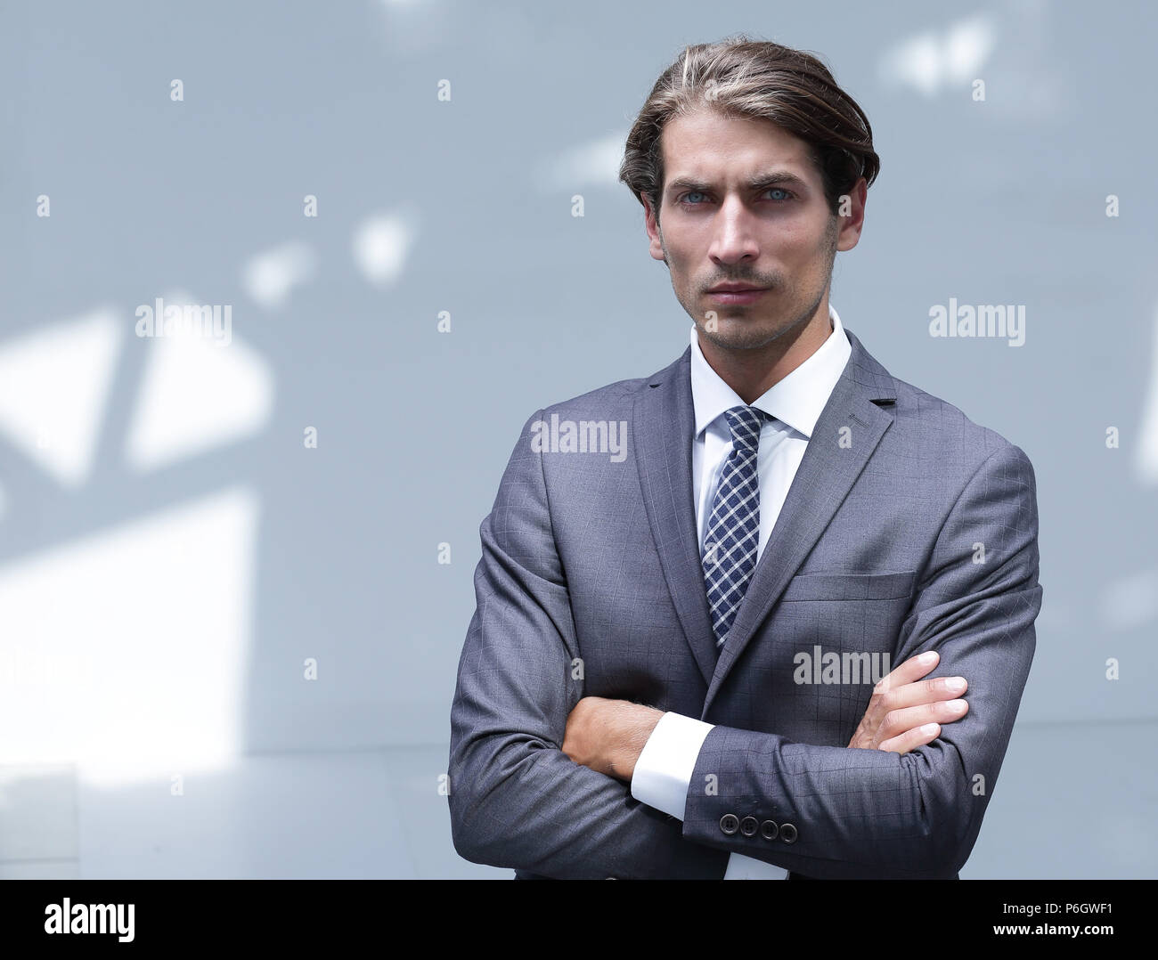 portrait of serious modern businessman Stock Photo - Alamy