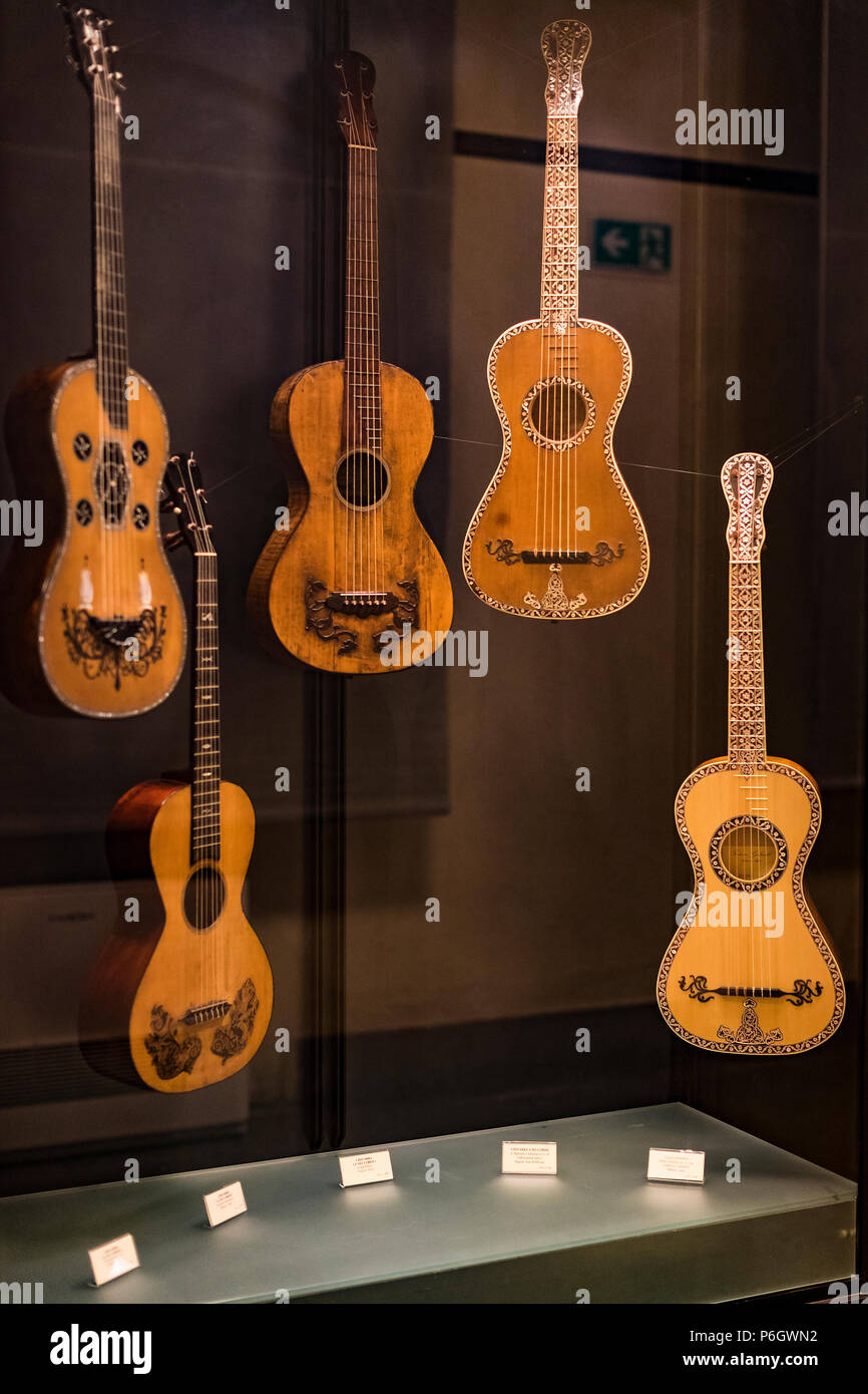 6 JUNE 2018, MILAN, ITALY: Exhibition of musical instruments of Milan ...