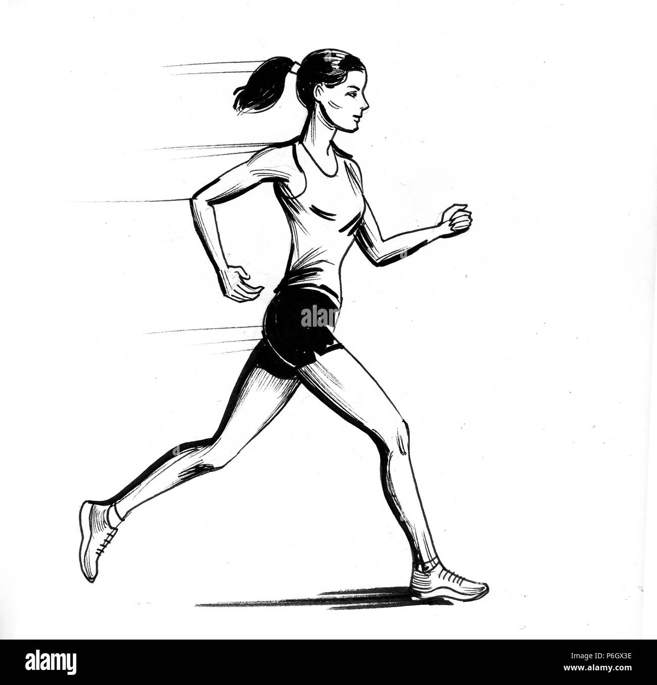 Running Woman Drawing
