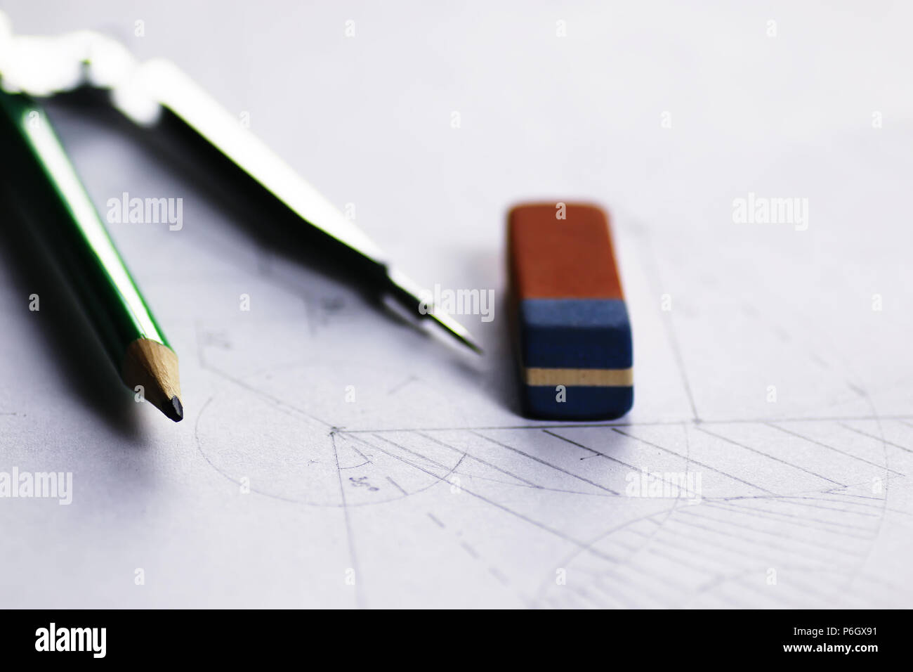 board pencil divider Stock Photo - Alamy