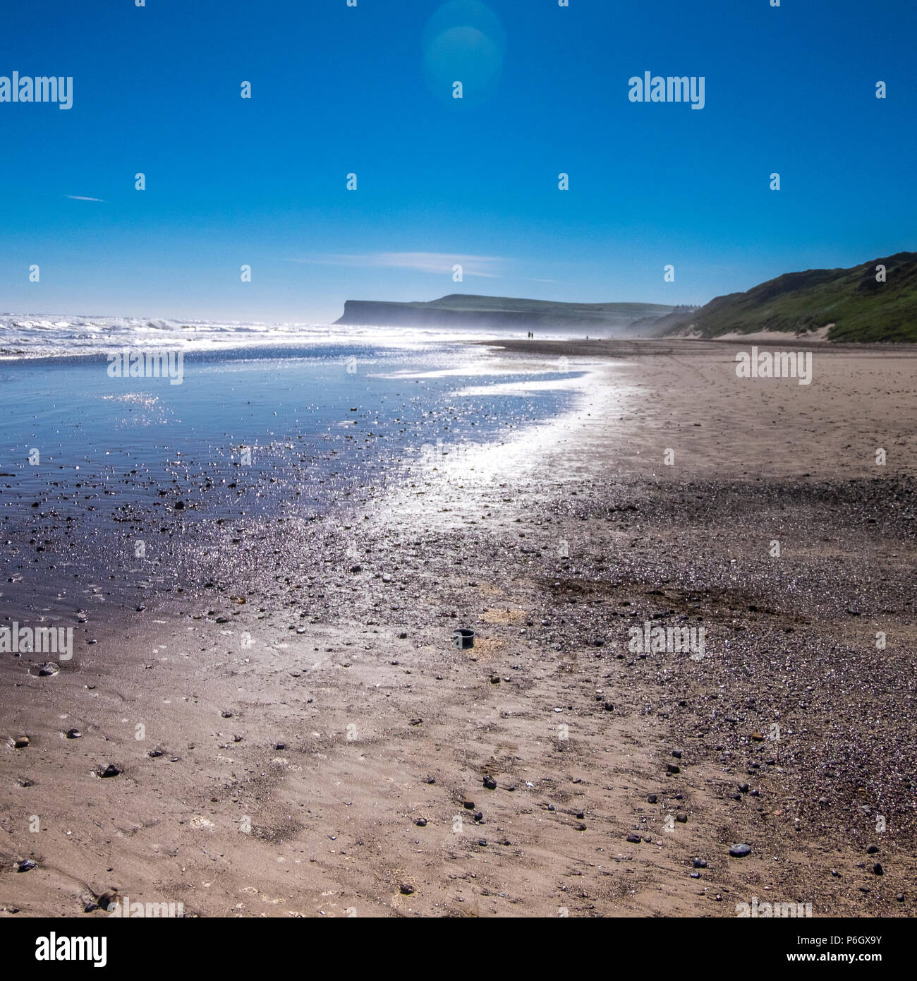 Summer sunset at saltburn beach hi-res stock photography and images - Alamy