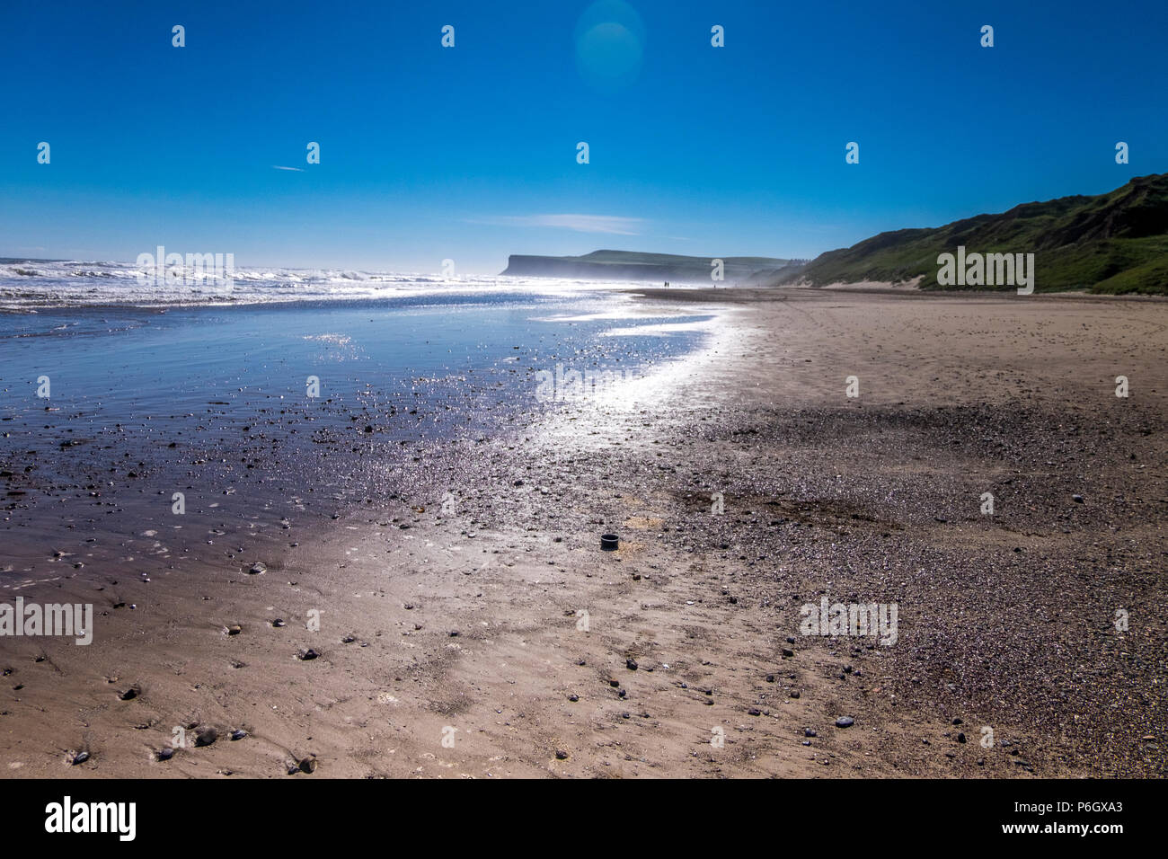 hunt cliff, warsett hill and saltburn beach taken from marske beach ...