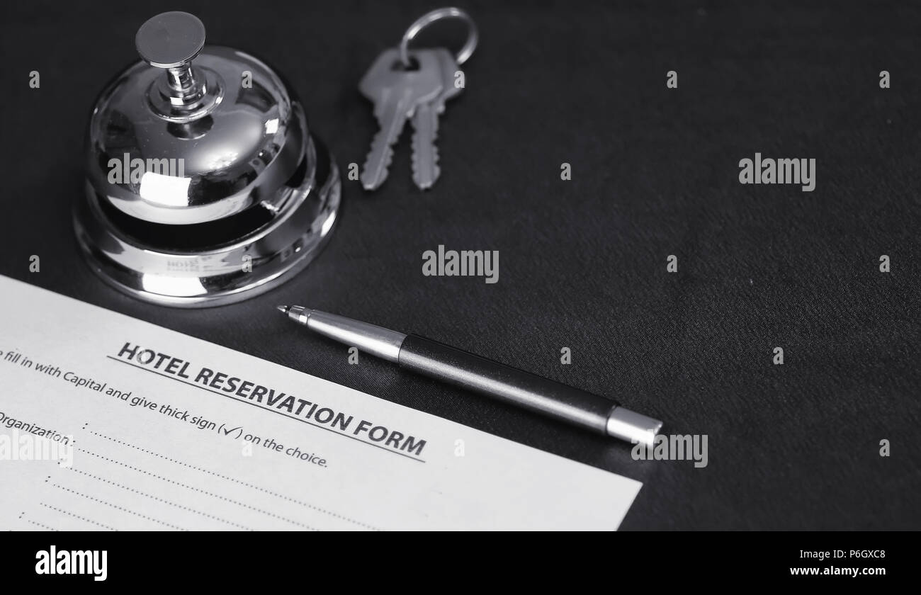 reservation of the hotel room and filling in the necessary documents ...