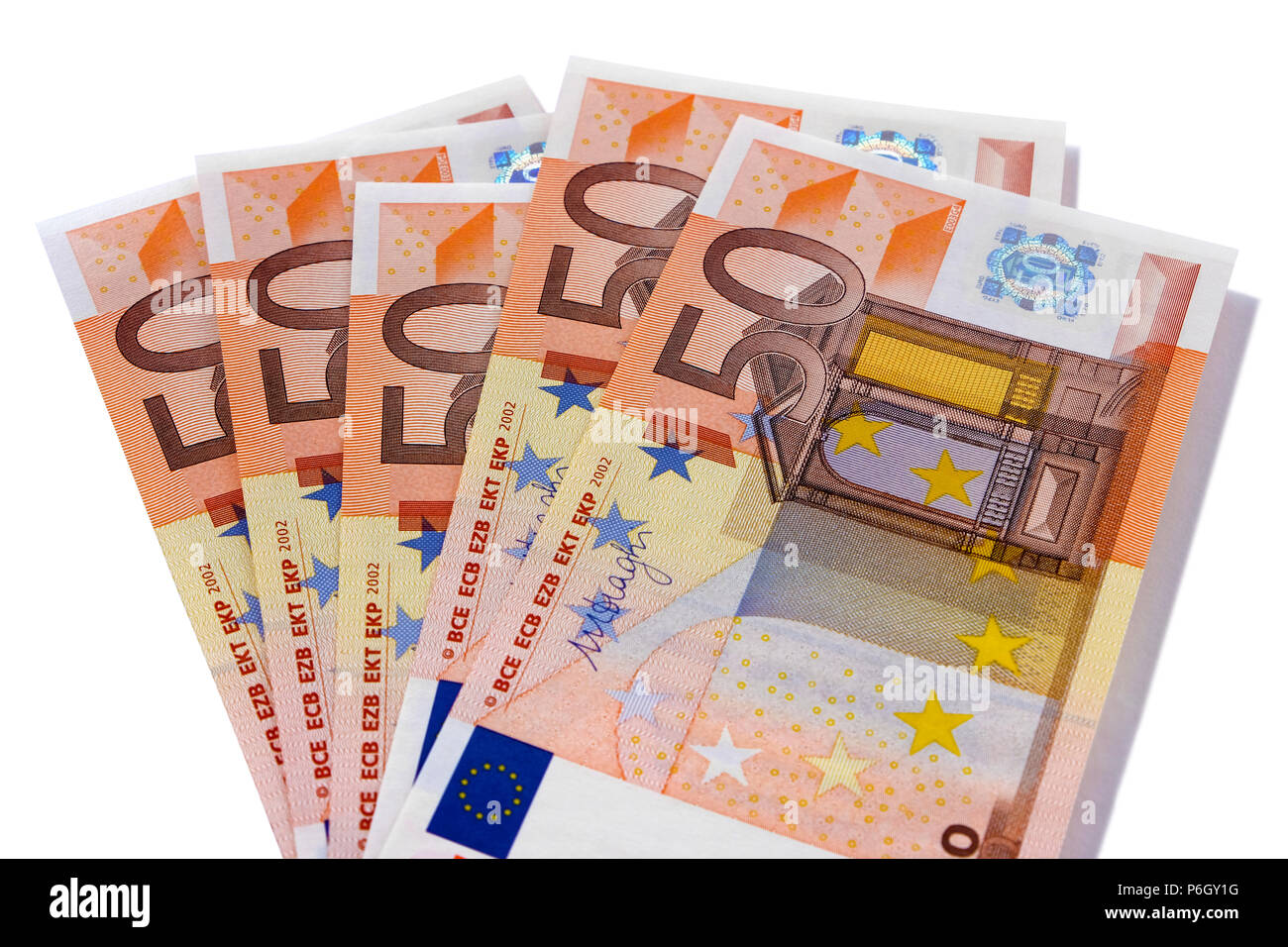 Euro 50 currency notes Stock Photo - Alamy