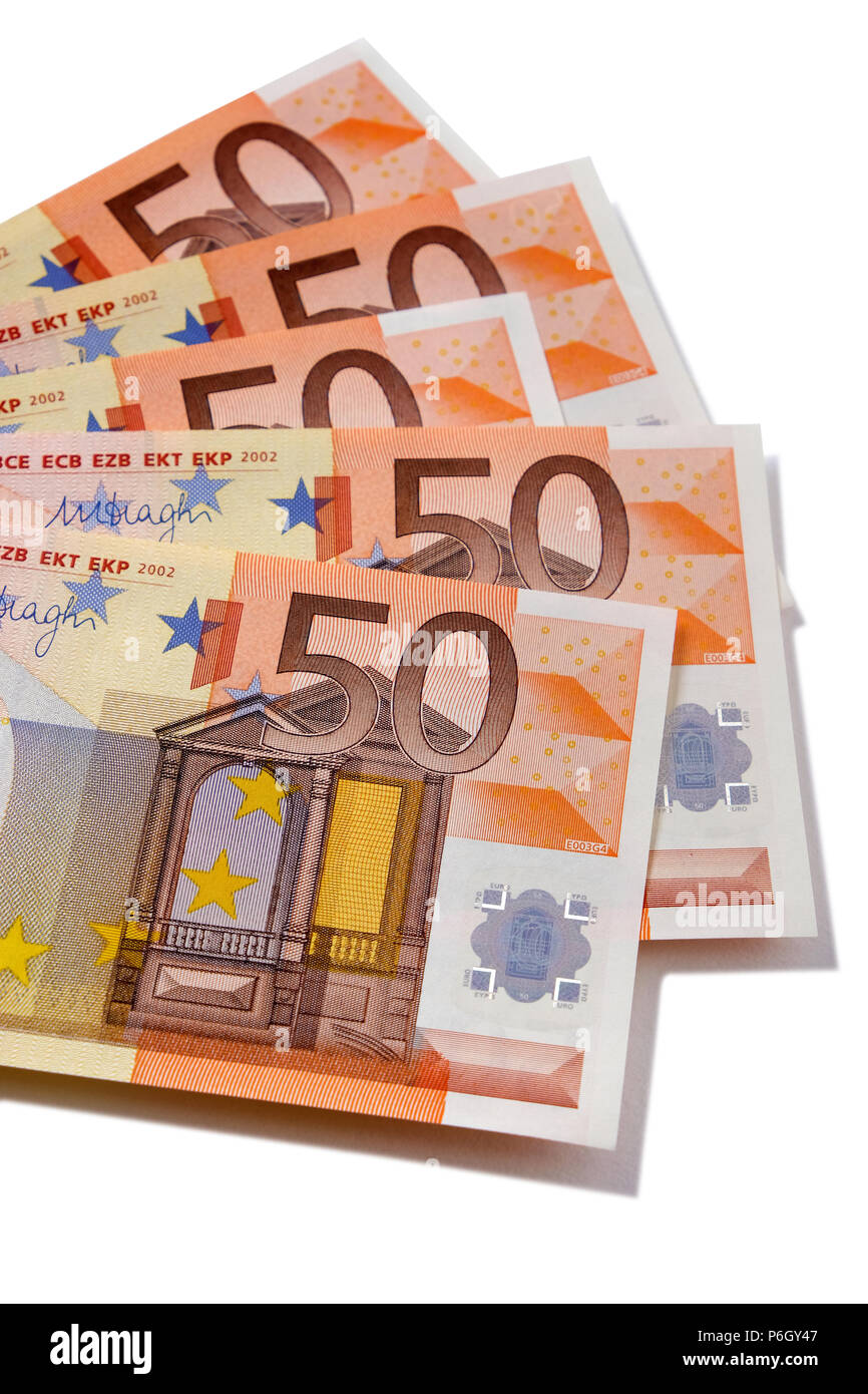 Euro 50 currency notes Stock Photo - Alamy