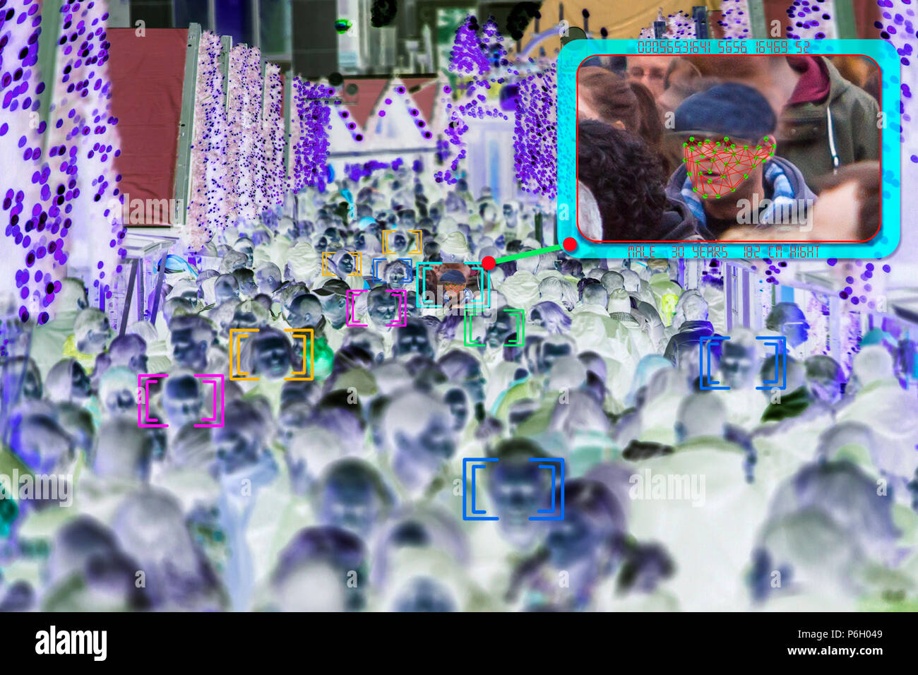 Face detection, surveillance, camera image, face tracking, symbolic ...